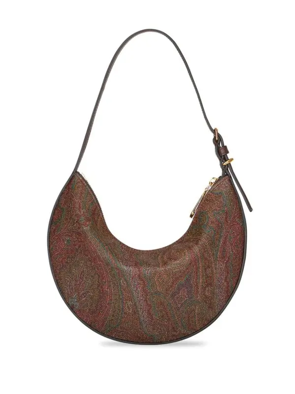 Etro Small Essential Bag With Paisley Print - Brown