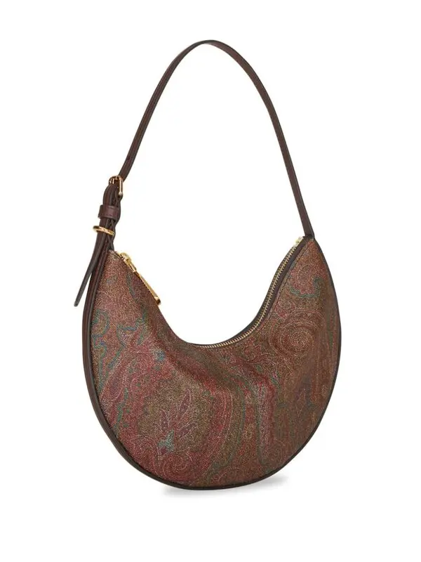 Etro Small Essential Bag With Paisley Print - Brown