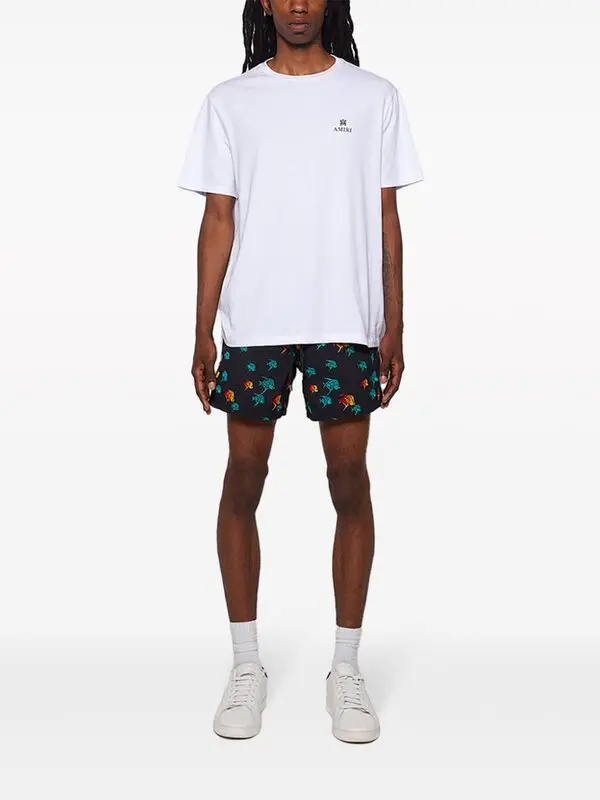 Vilebrequin Mistral Piranhas-embroidered Swim Shorts - Black