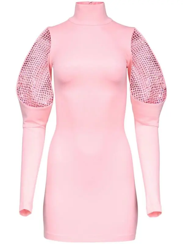 AREA Crystal-embellished Minidress
