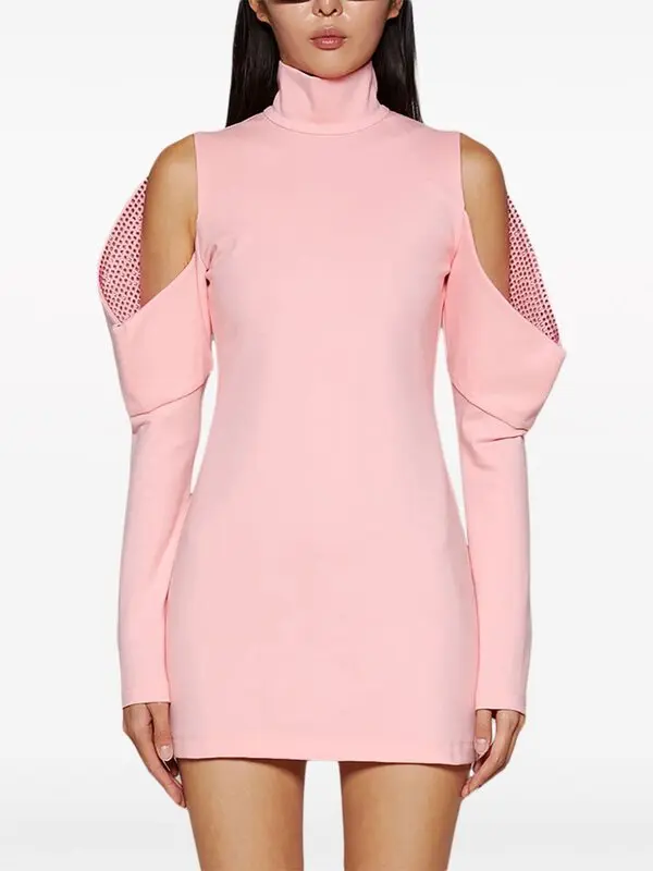AREA Crystal-embellished Minidress