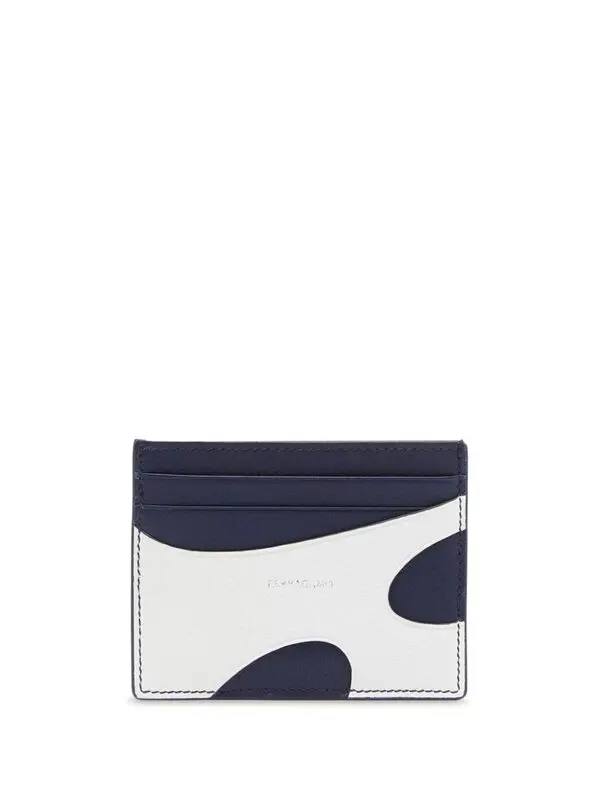 FERRAGAMO Cut-out Leather Cardholder - White