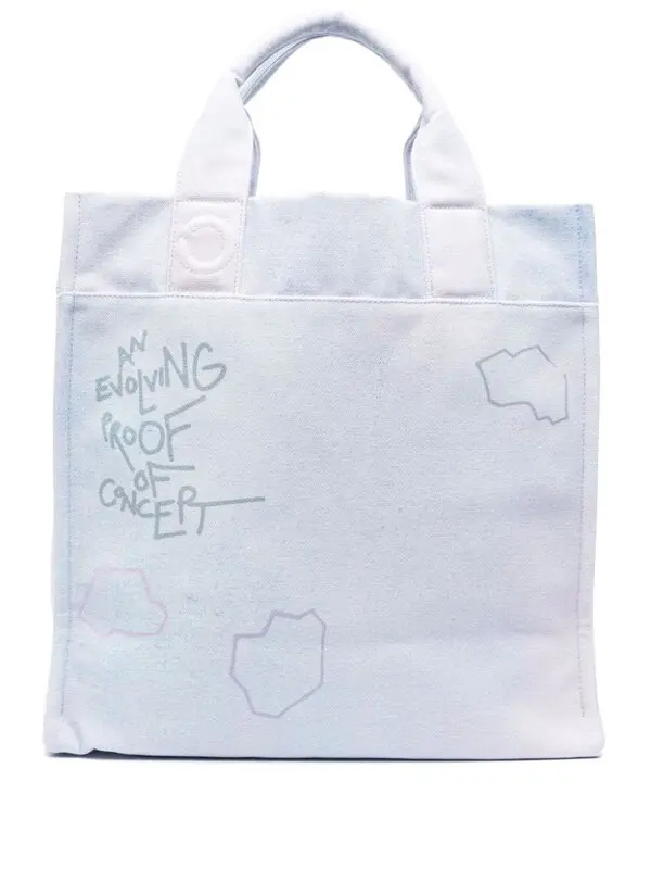 OBJECTS IV LIFE Slogan-print Cotton Tote Bag - Purple