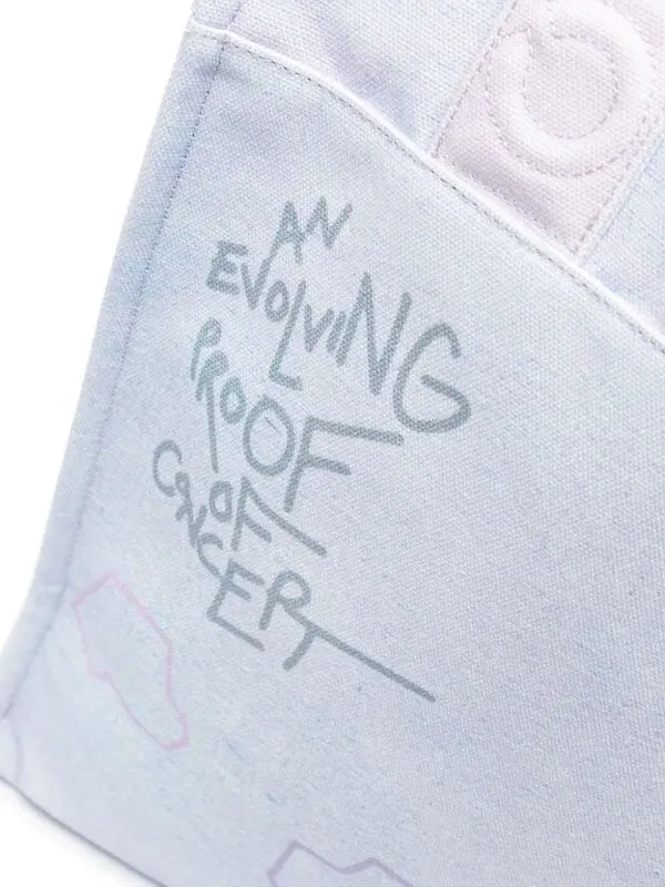 OBJECTS IV LIFE Slogan-print Cotton Tote Bag - Purple