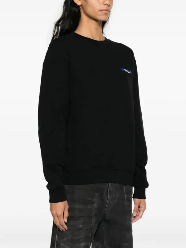 Off-White Arrows Floral-embroidered Sweatshirt - Black