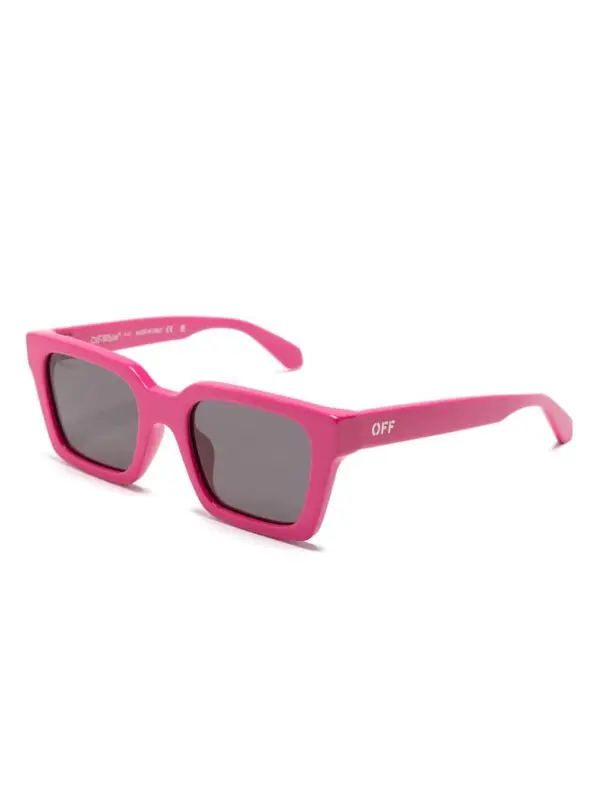 Off-White Logo-Print Sunglasses - Pink | Editorialist display picture 1