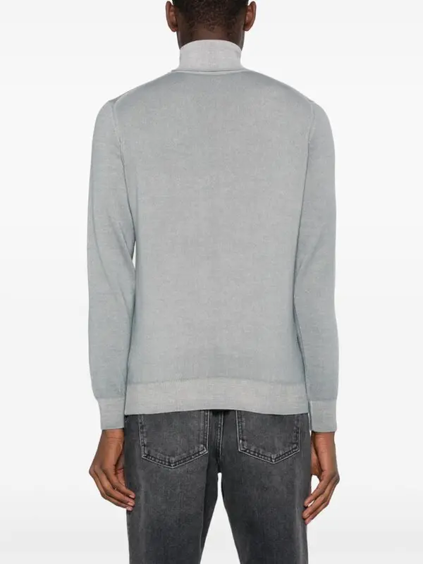 DELL'OGLIO Roll-neck Knitted Jumper - Grey