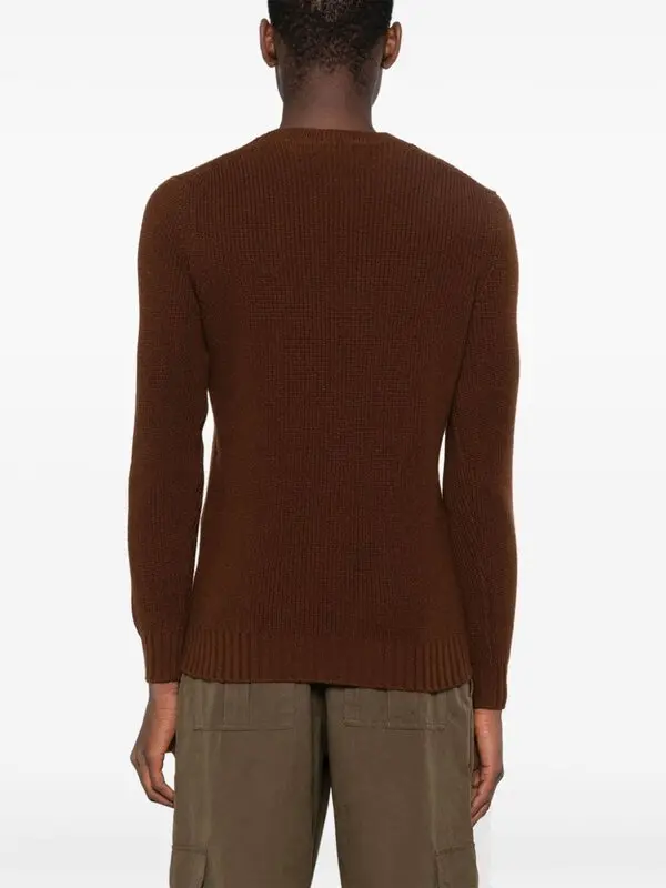 DELL'OGLIO Ribbed-knit Crew-neck Jumper