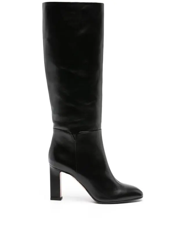 AQUAZZURA Sellier 85mm Leather Knee Boots - Black