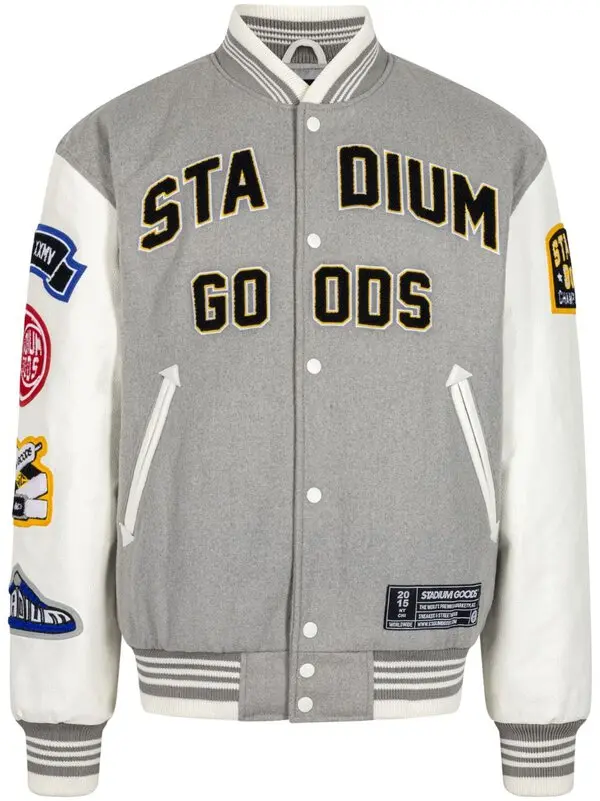 STADIUM GOODS Champions League Wool Varsity Jacket - Grey