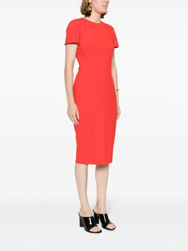 Victoria Beckham Crepe Shift Dress - Red
