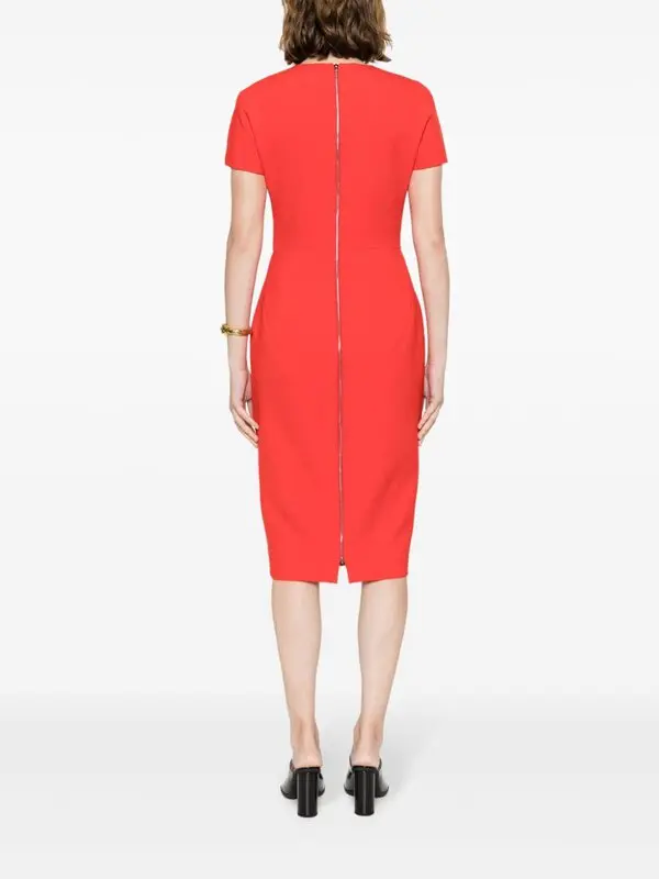 Victoria Beckham Crepe Shift Dress - Red