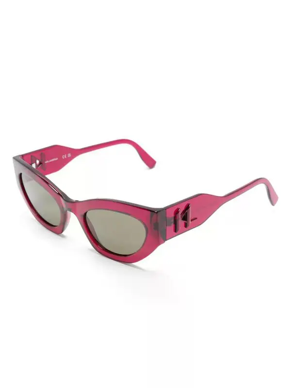 Karl Lagerfeld Logo-embossed Cat-eye Sunglasses - Pink