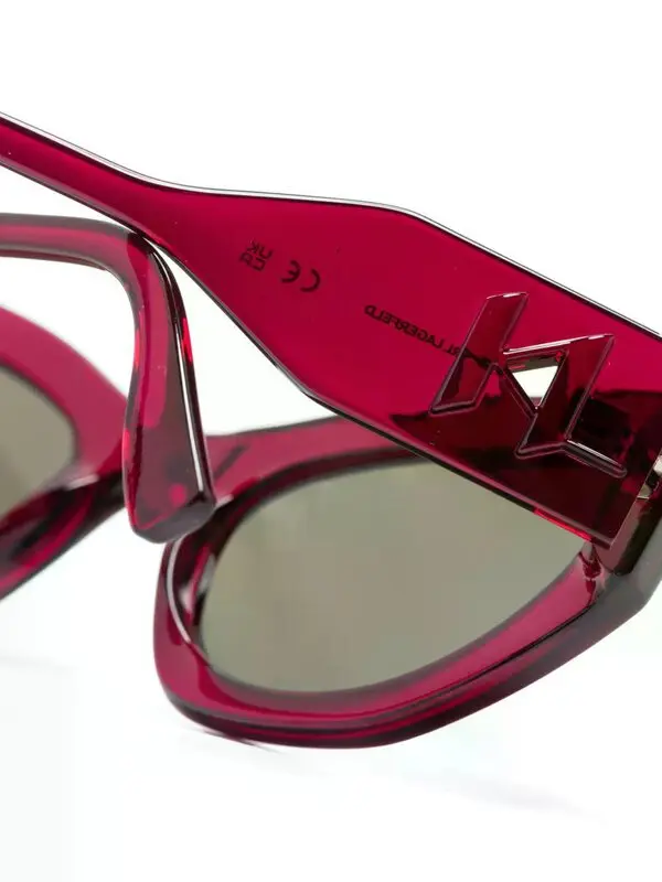Karl Lagerfeld Logo-embossed Cat-eye Sunglasses - Pink