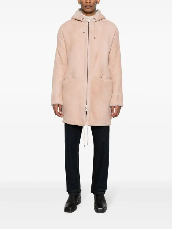 GIORGIO BRATO Shearling-trim Hooded Jacket - Neutrals