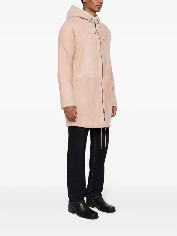 GIORGIO BRATO Shearling-trim Hooded Jacket - Neutrals