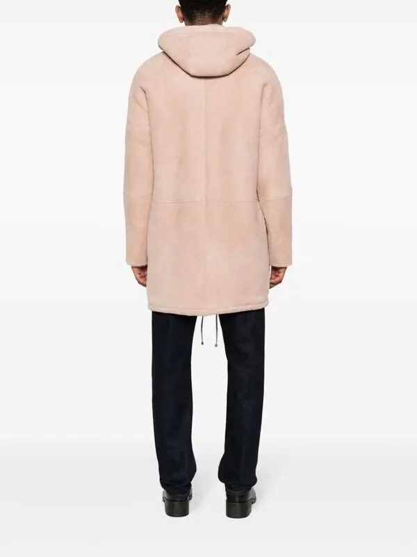 GIORGIO BRATO Shearling-trim Hooded Jacket - Neutrals