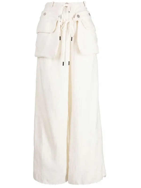 Masnada Detachable-belt Wide-leg Trousers