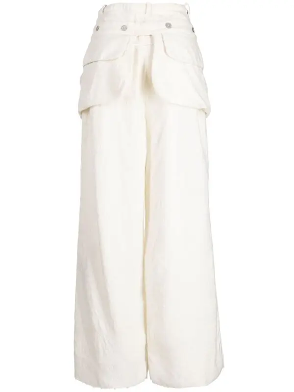 Masnada Detachable-belt Wide-leg Trousers