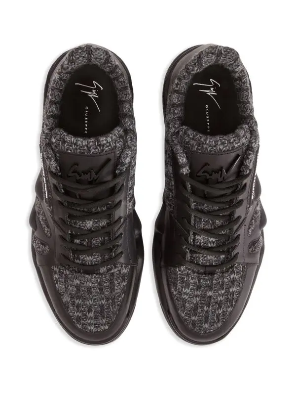 GIUSEPPE ZANOTTI Talon Mid-top Sneakers - Black