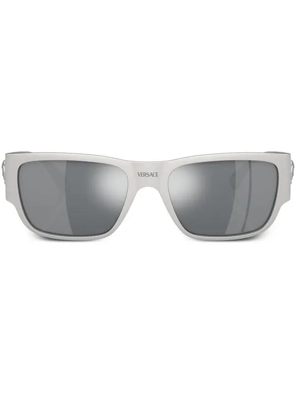 Versace Medusa Rectangle Sunglasses - Silver