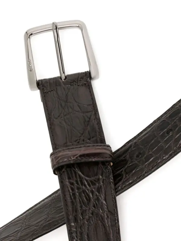TOD'S Logo-engraved Leather Belt