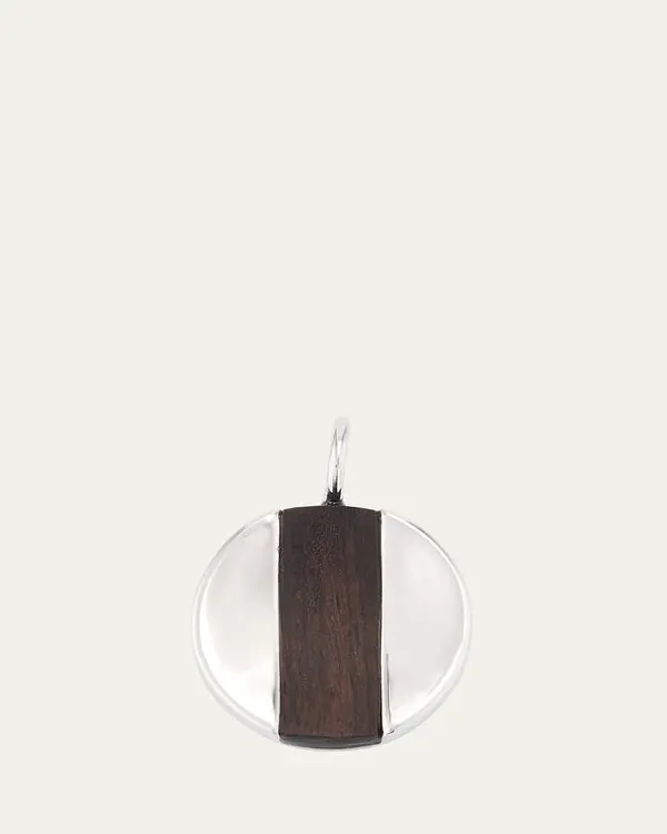 KINRADEN Sterling Silver Mpingo Hardwood Oskar Pendant - One-color