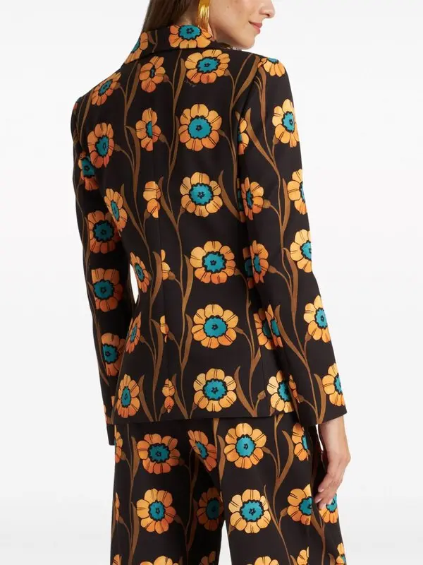 La DoubleJ 24/7 Floral-print Blazer - Black