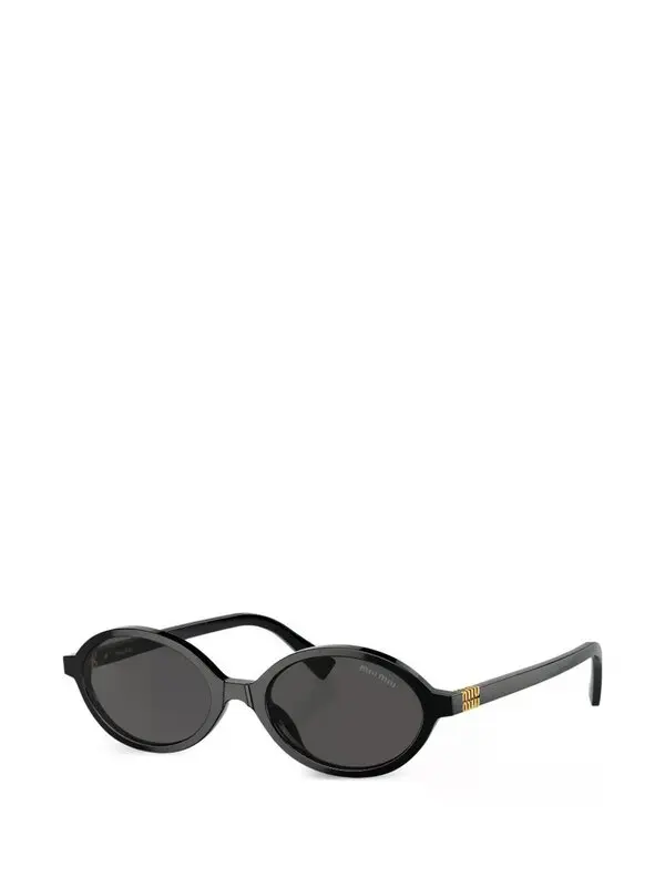 Miu Miu Logo-lettering Oval Sunglasses