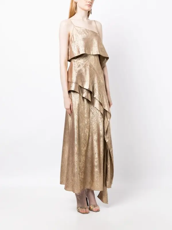 Acler Harley Midi Dress - Gold | Editorialist