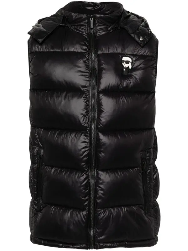 Karl Lagerfeld Ikonik Karl-appliqué Padded Gilet