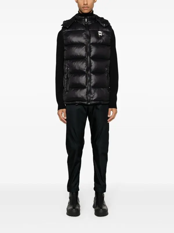Karl Lagerfeld Ikonik Karl-appliqué Padded Gilet