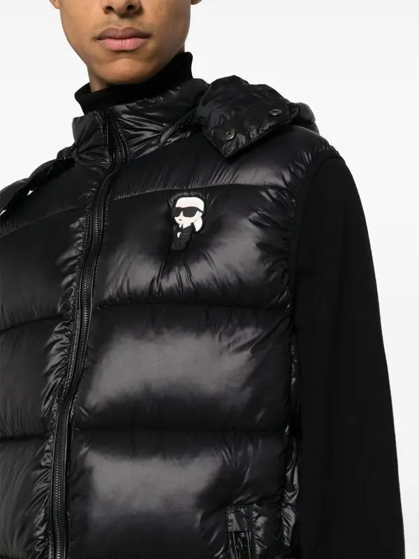 Karl Lagerfeld Ikonik Karl-appliqué Padded Gilet