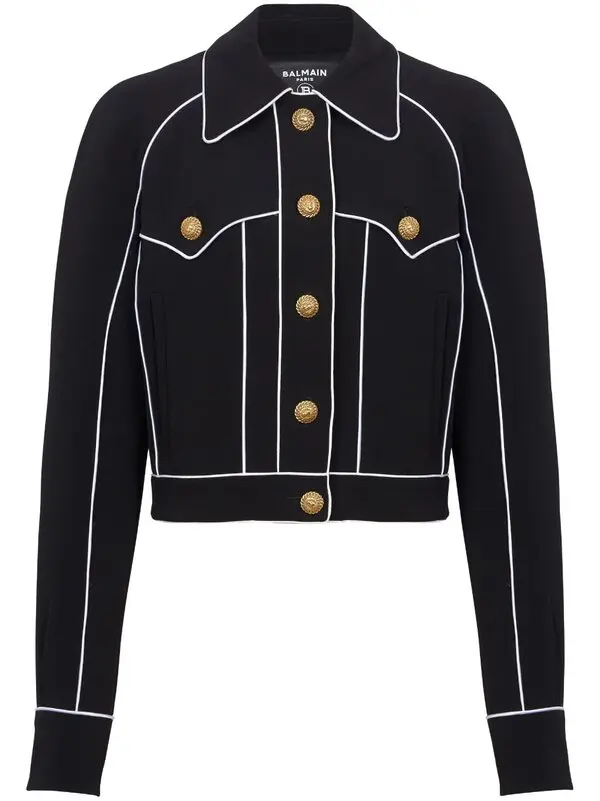 Balmain Western Crepe Jacket - Black
