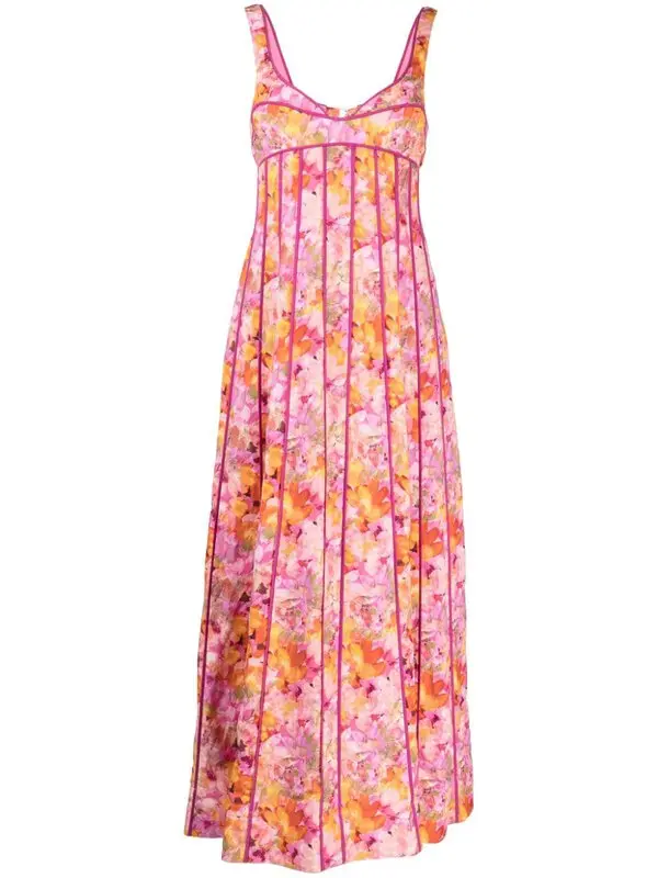 knee length dresses for ladies Hawkley One Shoulder Midi Dress in Bordeaux Red – Acler main image 1