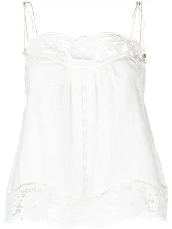 Zimmermann August Broderie-anglaise Linen Top