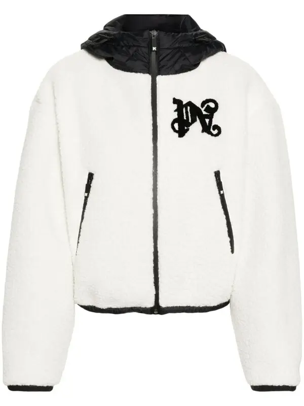 Palm Angels Monogram-appliqué Ski Jacket - White