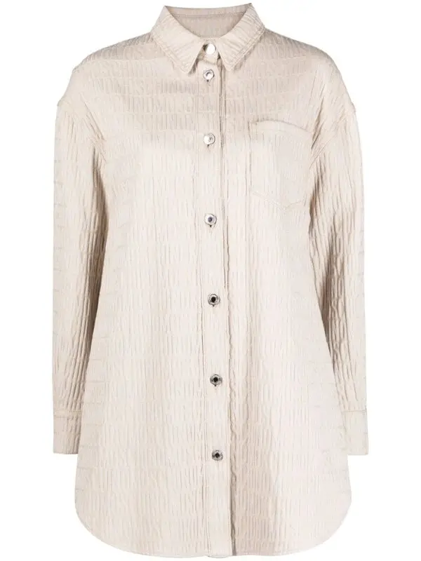 Moschino Logo Jacquard Shirt Minidress