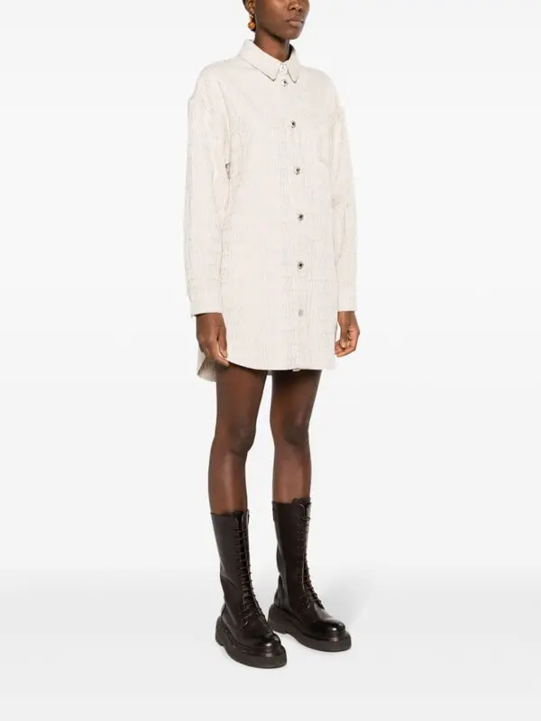 Moschino Logo Jacquard Shirt Minidress
