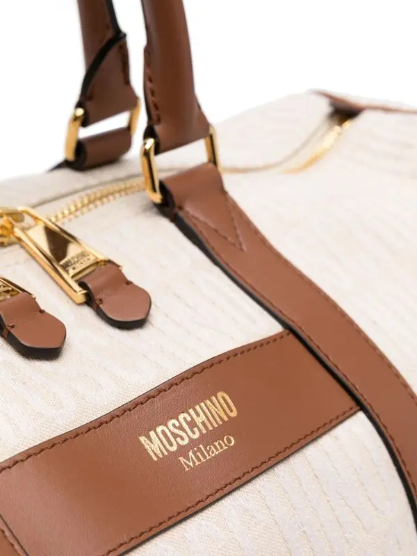 Moschino Logo-jacquard Duffle Bag