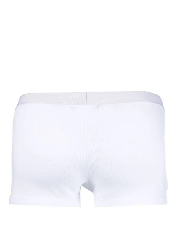 Versace Cotton Ribbed Trunks - White