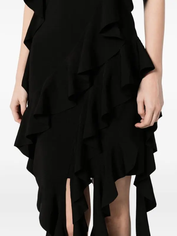Simkhai Wilda Draped Ruffled Dress