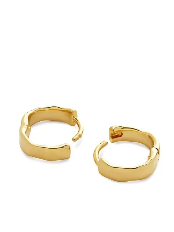 Monica Vinader Siren Muse Huggie Hoop Earrings In 18k Vermeil - Gold