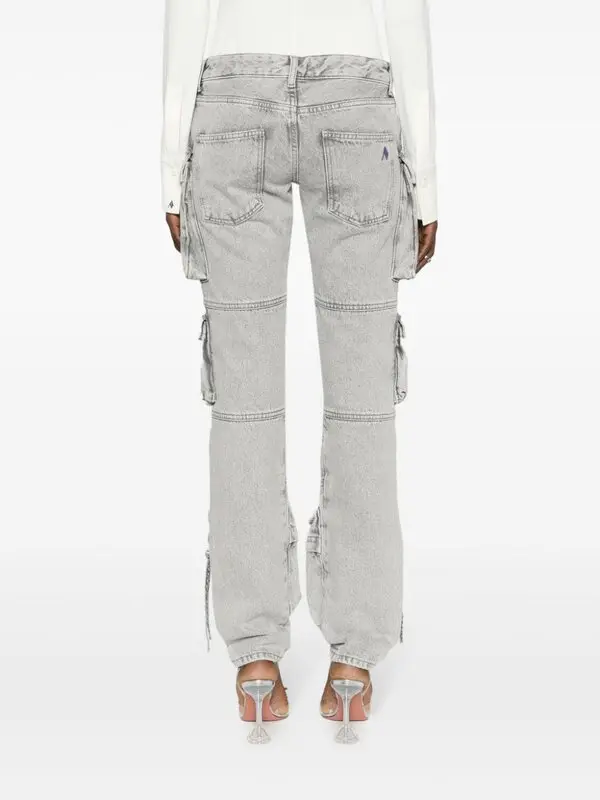 Attico Essie Straight-leg Cargo Jeans - Grey