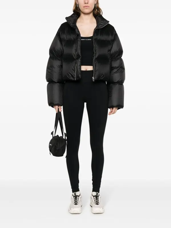 SPORTY & RICH Logo-print Crop Top - Black