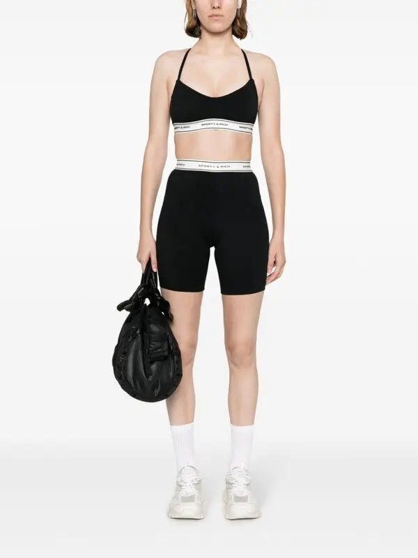 Sporty & Rich Logo-waistband Shorts