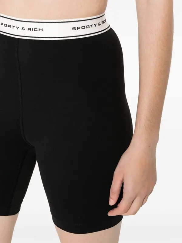 Sporty & Rich Logo-waistband Shorts