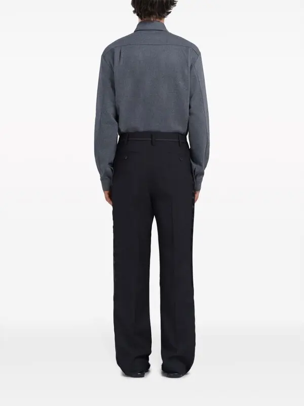 Marni Satin-stripe Trim Trousers