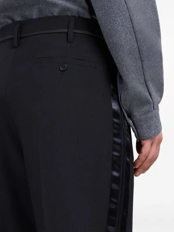 Marni Satin-stripe Trim Trousers