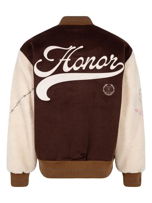 HONOR THE GIFT Letterman Varsity Jacket - Brown